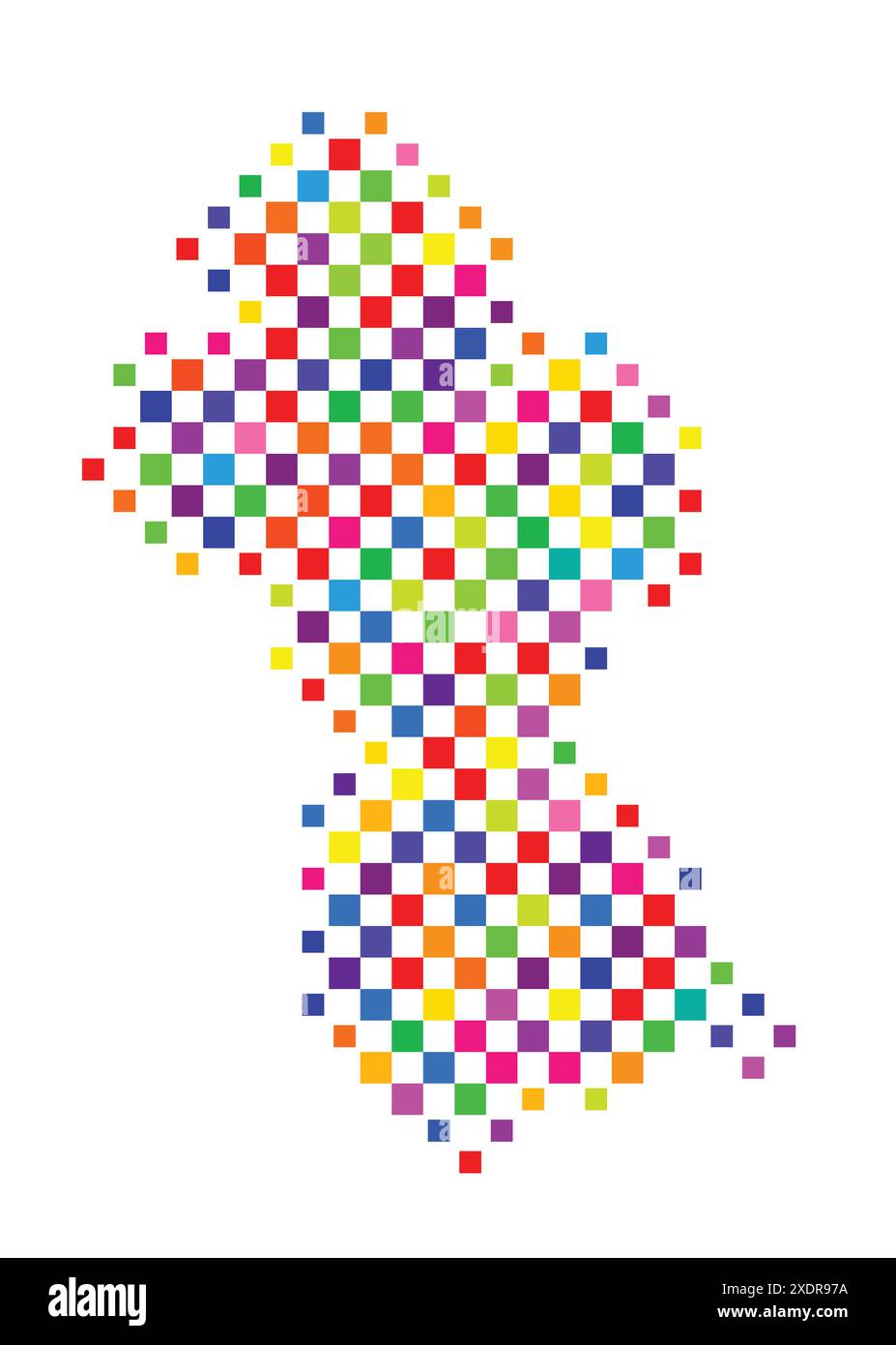 Guyana vector outline map Cut Out Stock Images & Pictures - Alamy