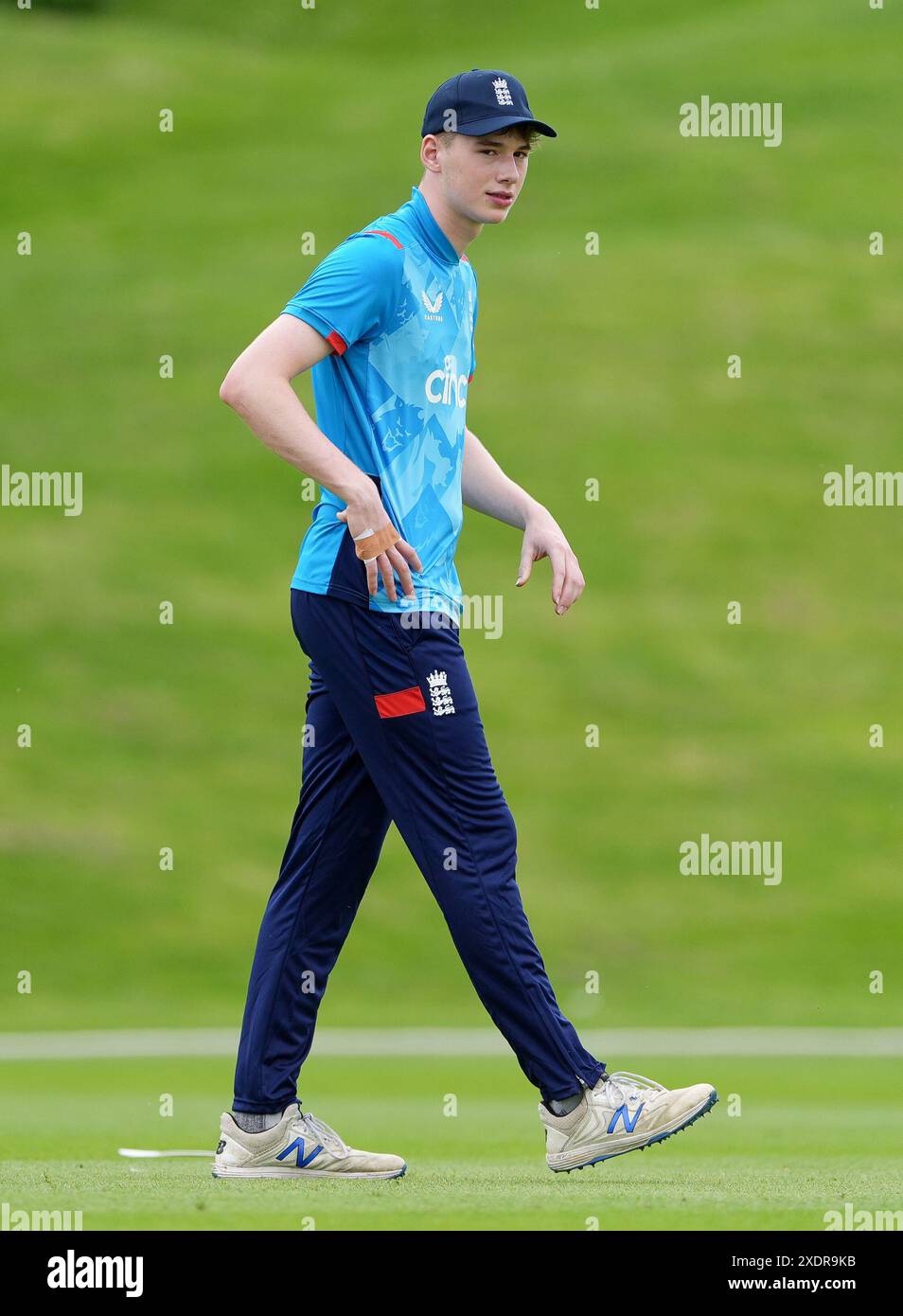 England's Rocky Flintoff during the warm-up match at the Haslegrave ...