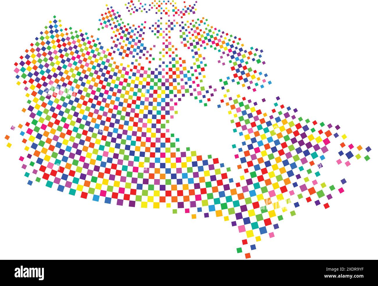 Canada colorful topography Cut Out Stock Images & Pictures - Alamy