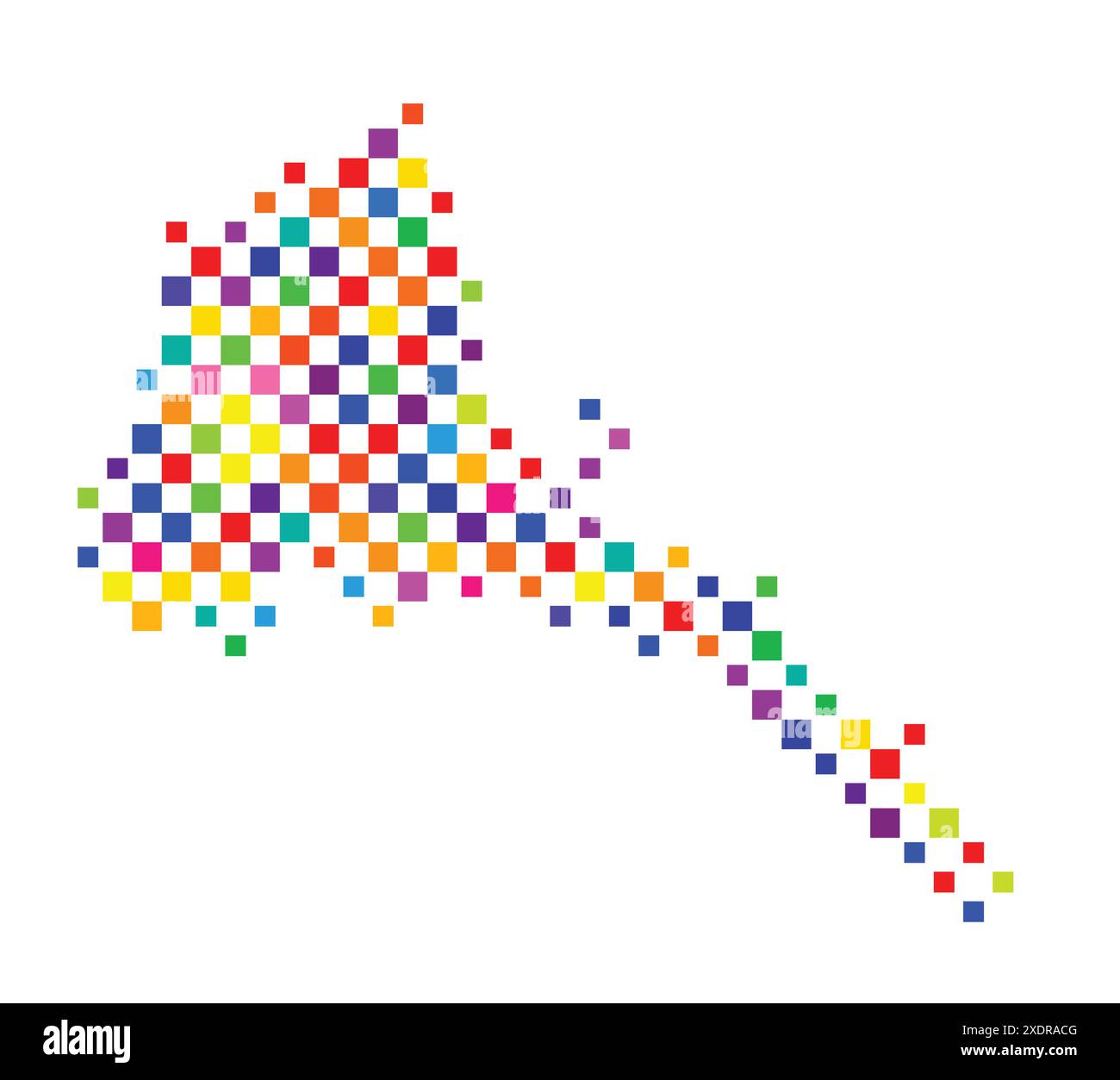 Abstract Map Of Eritrea With A Pattern Of Colorful Squares Like A Chess Board Stock Vector Image