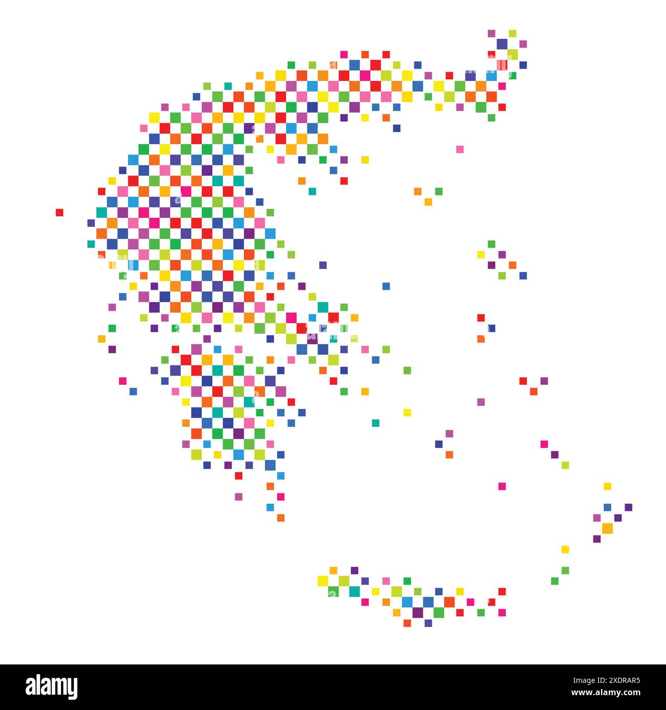 Greece vector outline map Stock Vector Images - Alamy