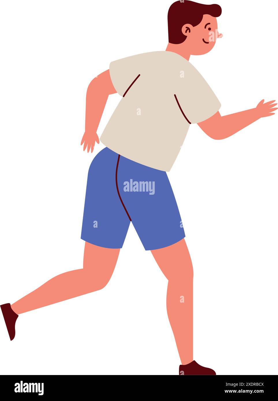 Man running exercise side view Stock Vector Images - Alamy
