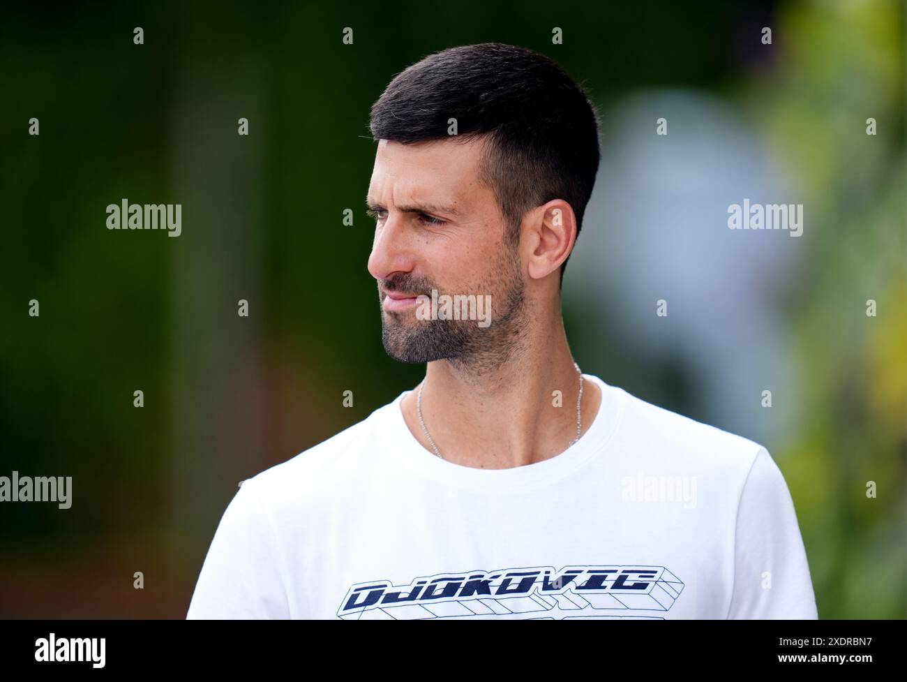 Novak Djokovic at the All England Lawn Tennis and Croquet Club in ...