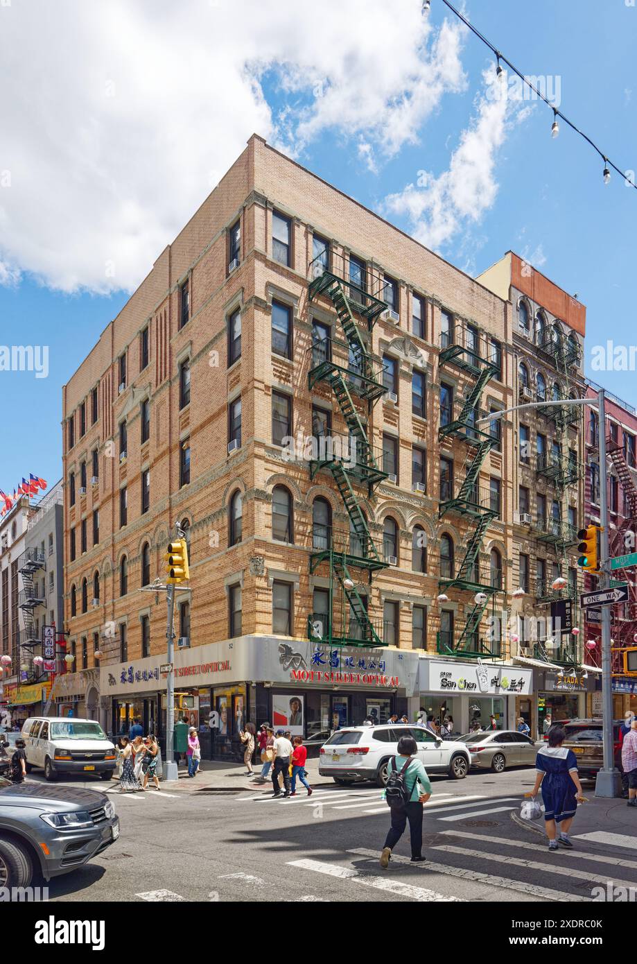 NYC Chinatown: A renovated six-story walk-up apartment building at the ...