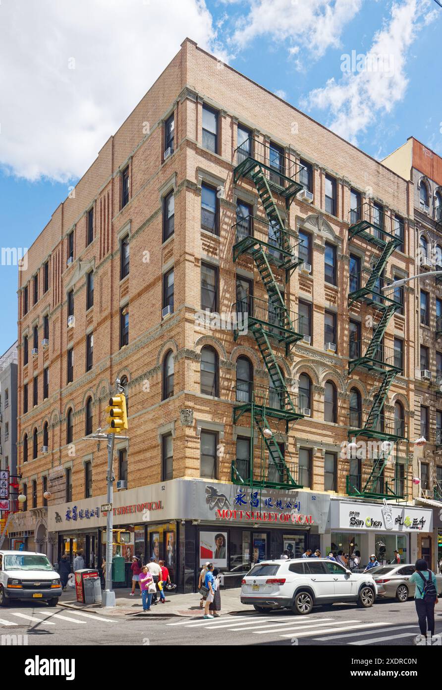 NYC Chinatown: A renovated six-story walk-up apartment building at the ...