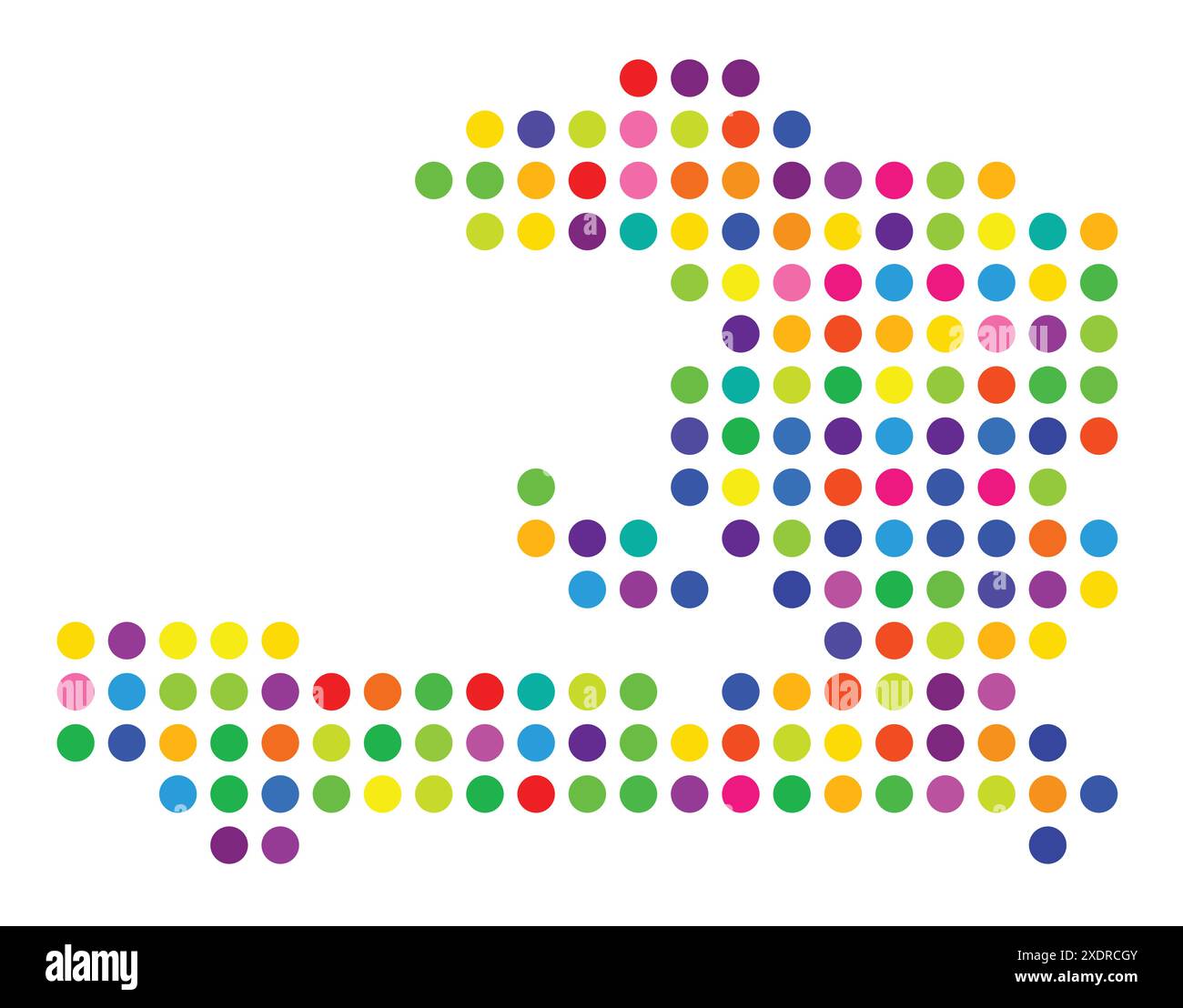 Abstract map of Haiti showing the area of the country with a pattern of ...