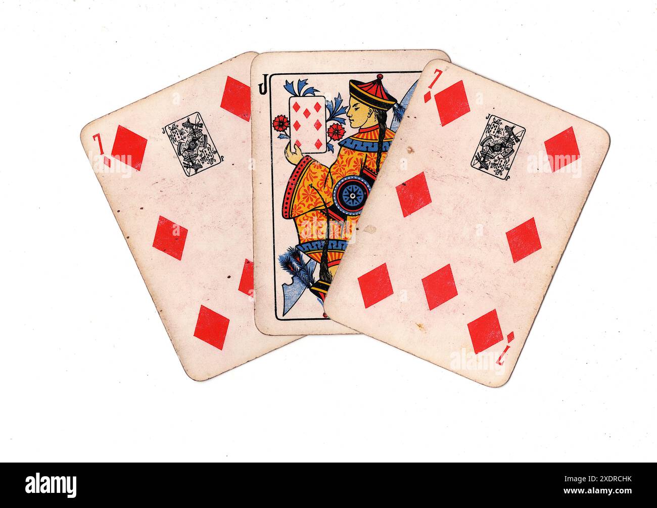 Antique Chinese style playing cards making a trick from the ancient ...
