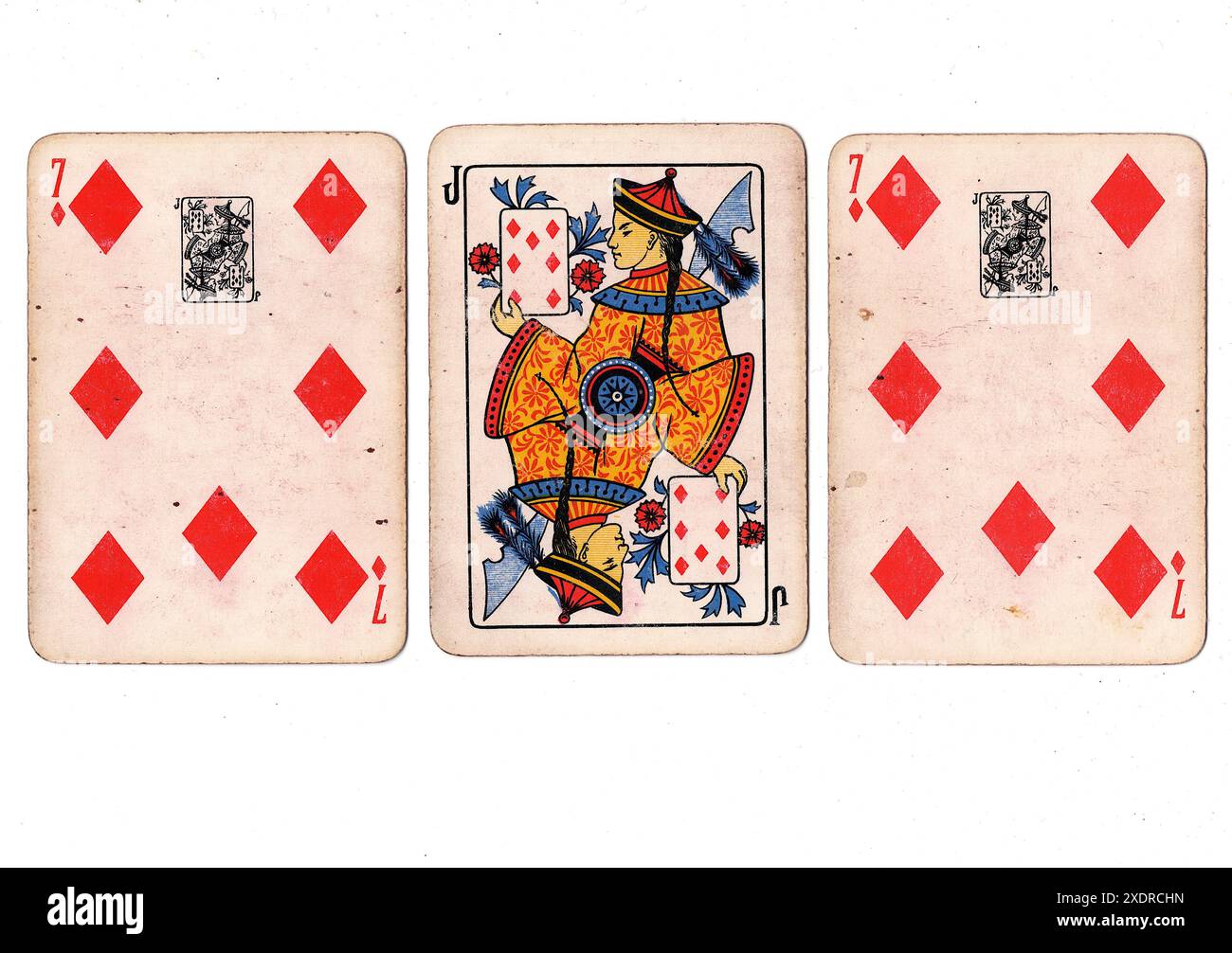 Antique Chinese style playing cards making a trick from the ancient ...