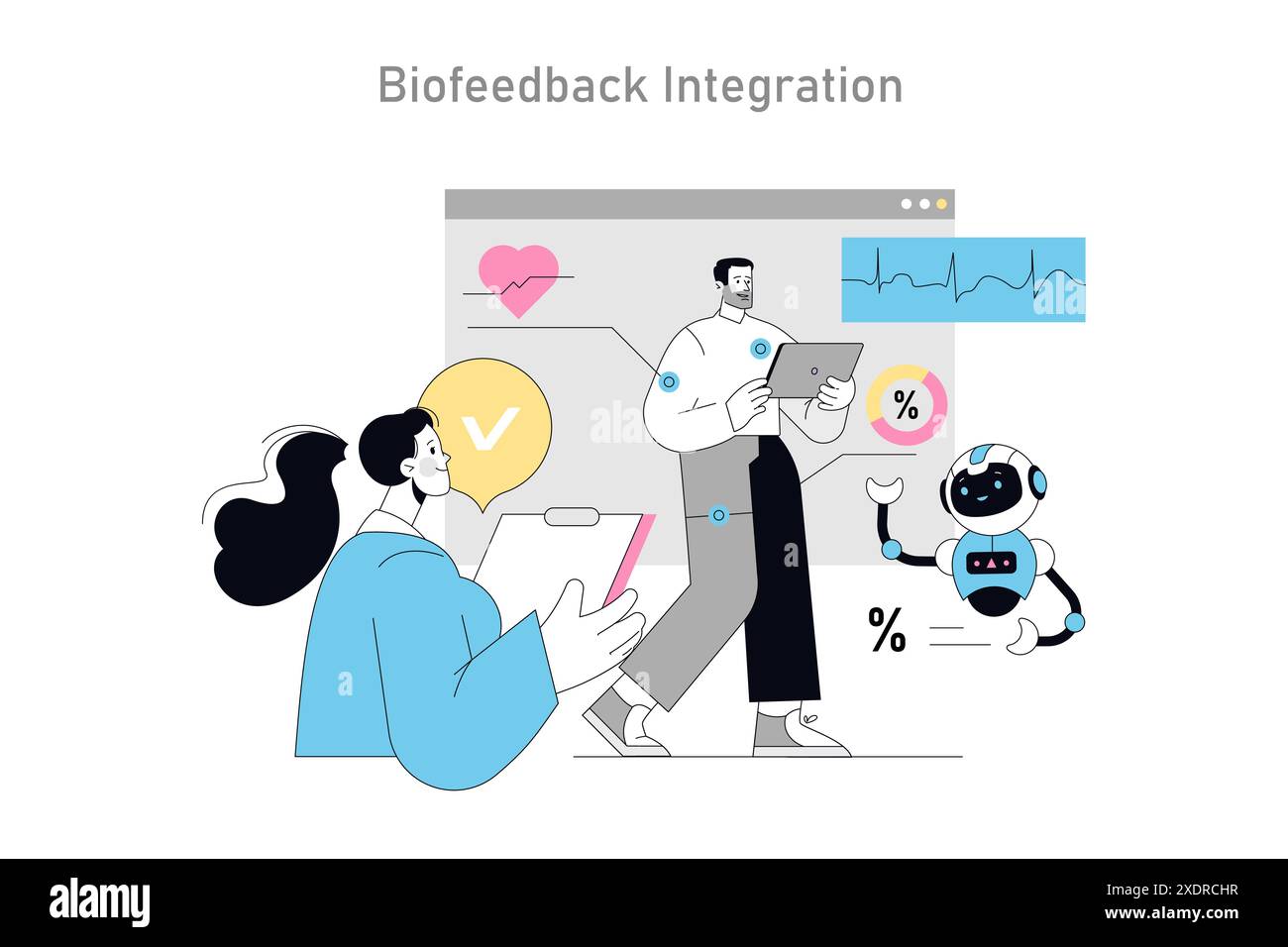Gamification in psychotherapy concept. Interactive biofeedback session ...