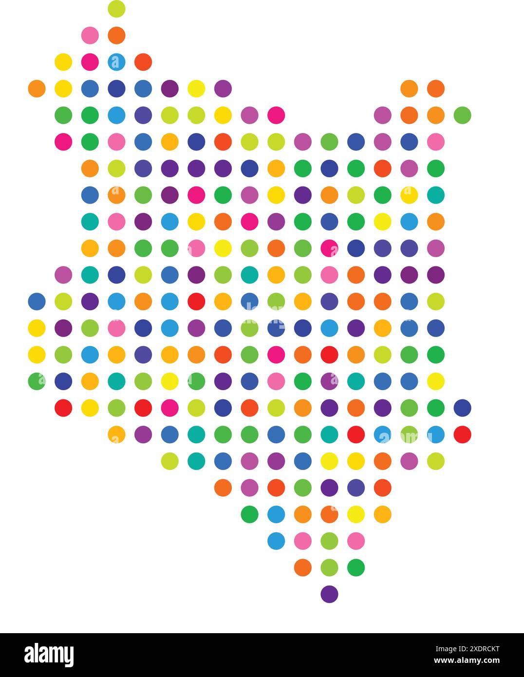 Abstract map of Kenya showing the area of the country with a pattern of ...