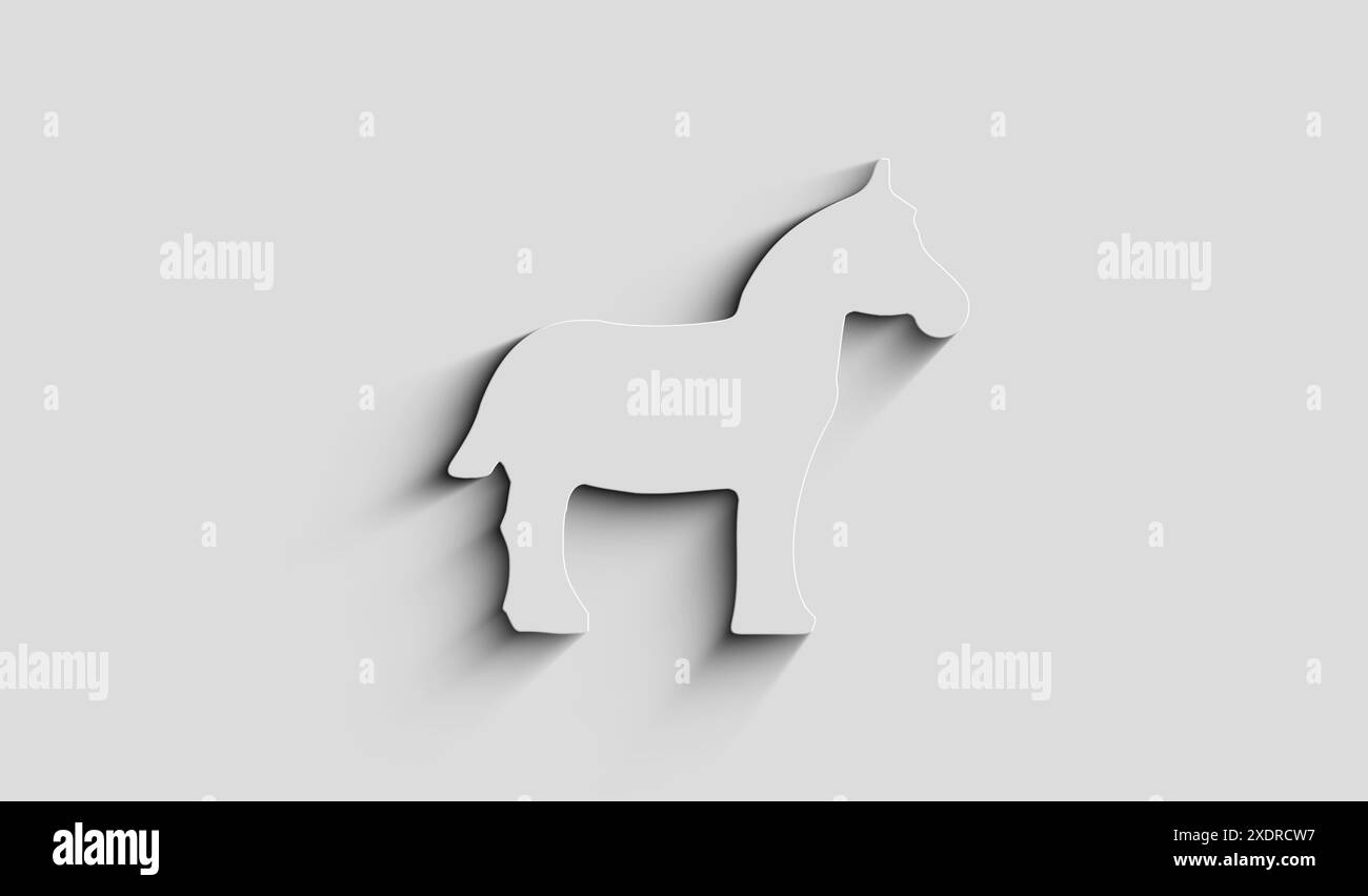 Trojan virus cyber crime and security breach symbol with natural shadow ...