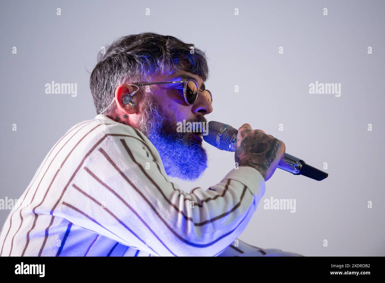 Neuhausen Ob Eck, Germany. 23rd June, 2024. Singer Sido performs at the ...
