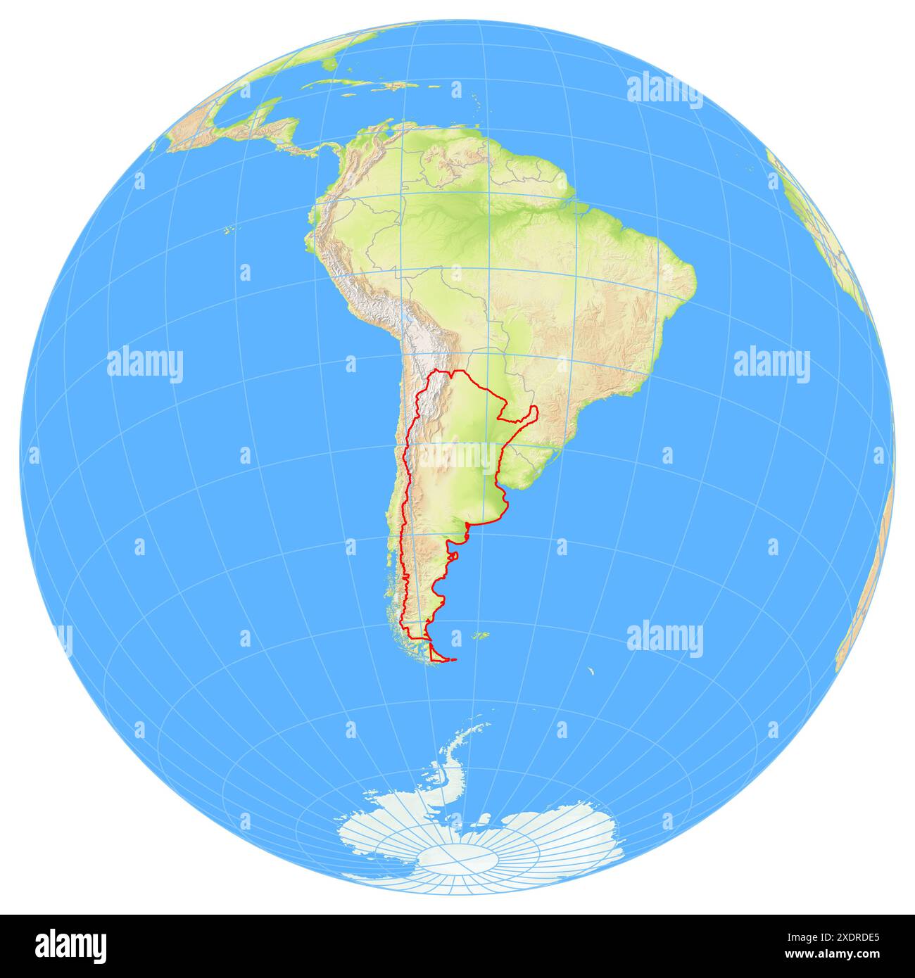 South america relief map Cut Out Stock Images & Pictures - Alamy