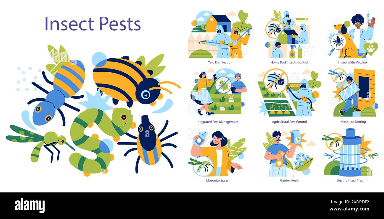 Pest management in agriculture Stock Vector Images - Alamy