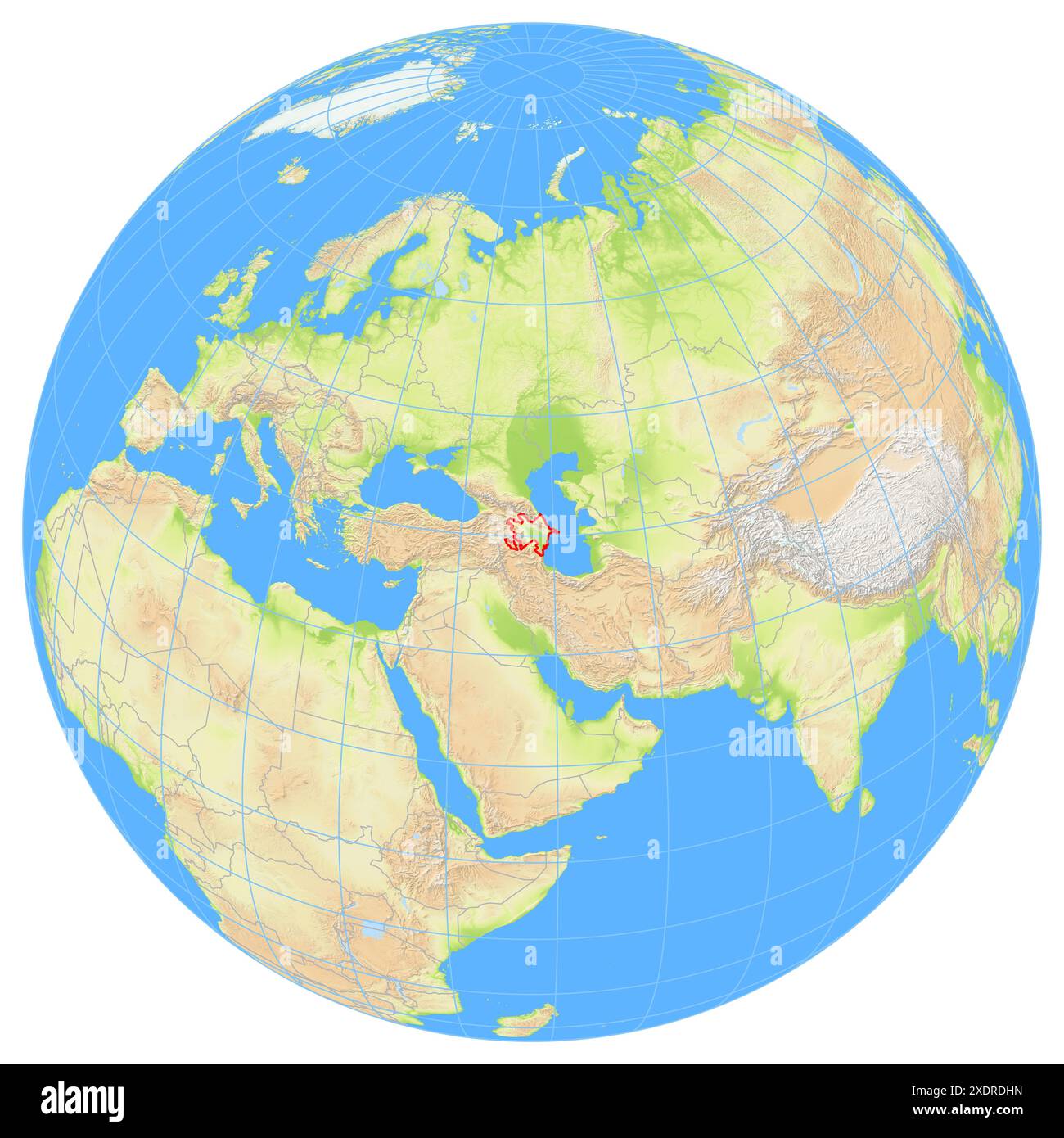 Azerbaijan relief map hi-res stock photography and images - Alamy