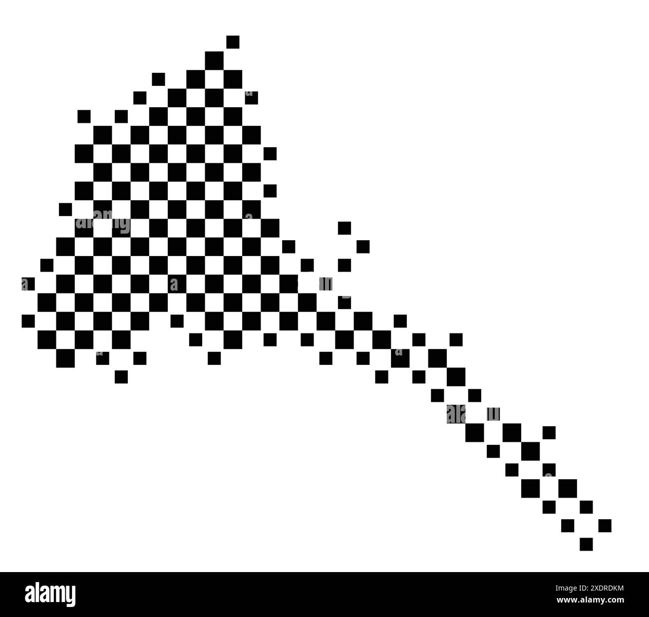 Abstract Map Of Eritrea Showing The Country With A Pattern Of Black And White Squares Like A