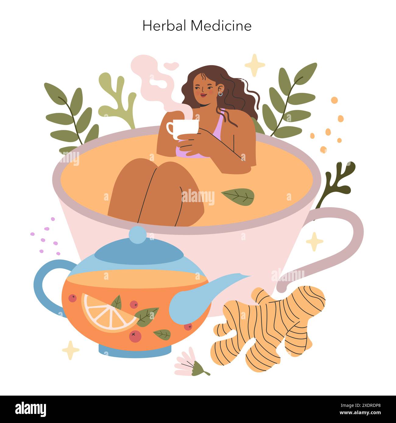 Soothing herbs Stock Vector Images - Alamy