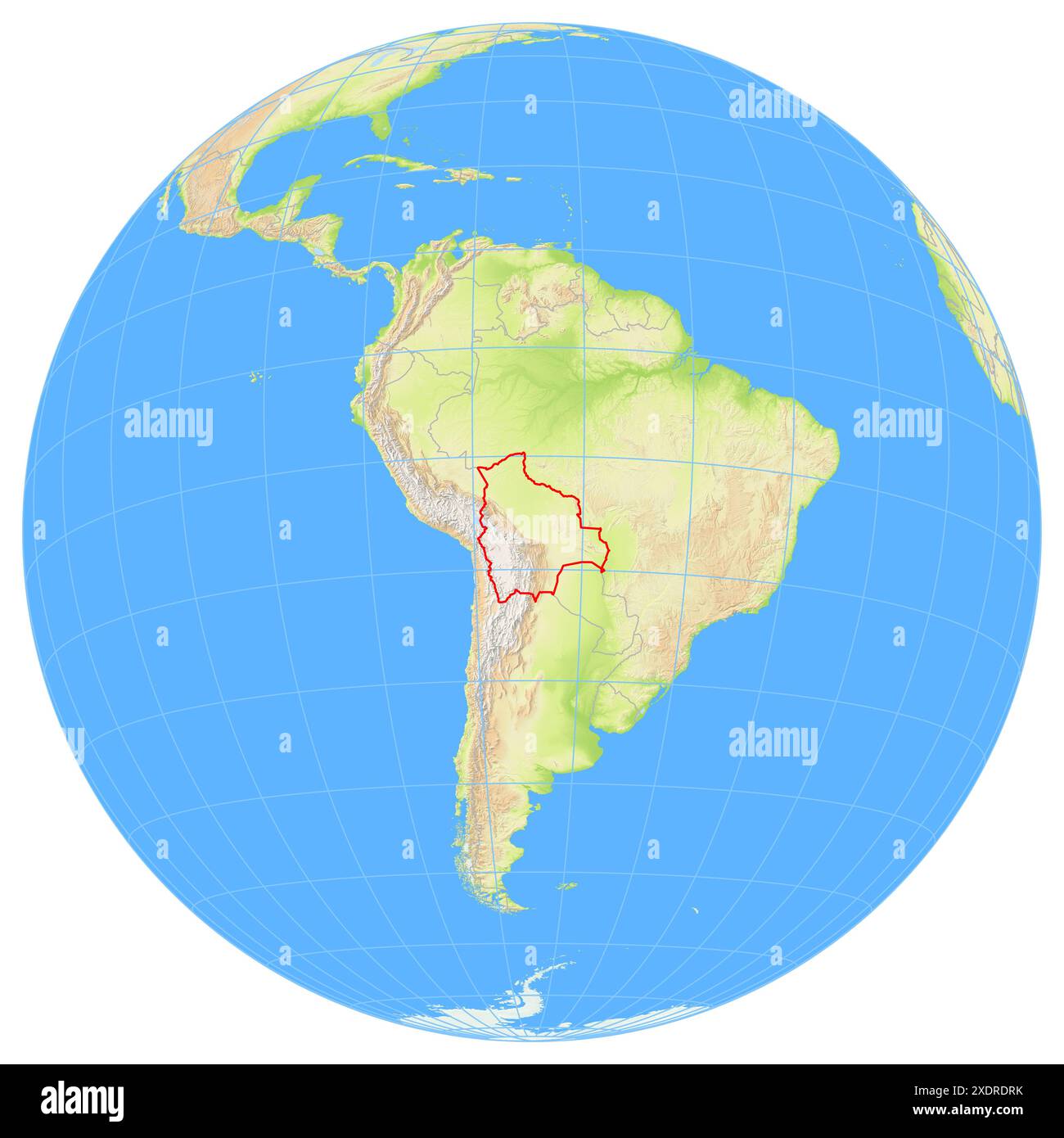South america topo map Cut Out Stock Images & Pictures - Alamy