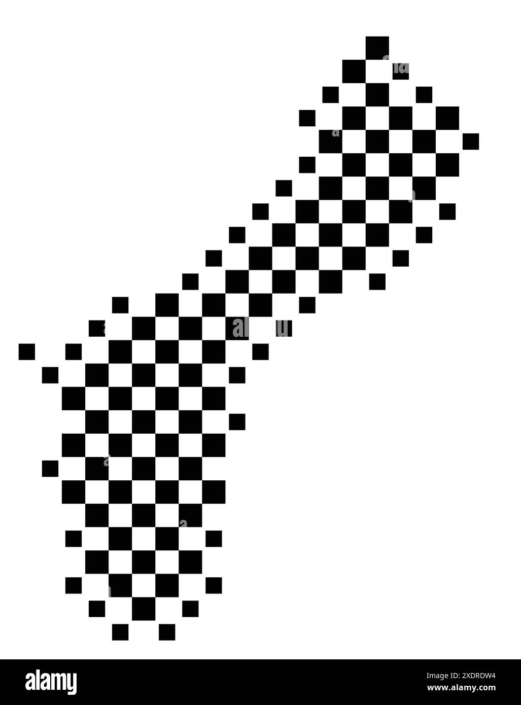 Abstract map of Guam showing the country with a pattern of black and ...