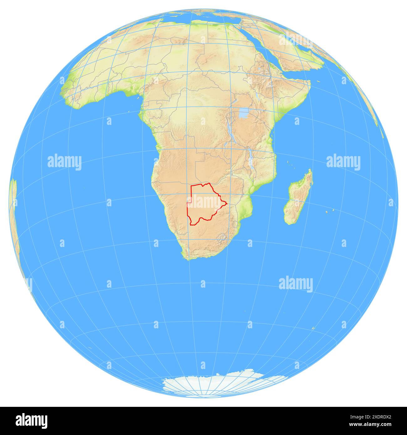 Botswana relief map hi-res stock photography and images - Alamy