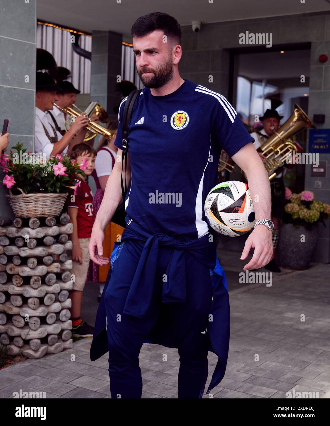 Scotland goalkeeper Liam Kelly as the team depart their base camp in ...