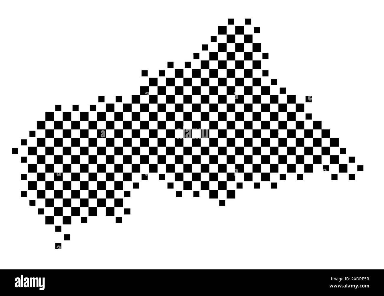 Abstract Map Of The Central African Republic Showing The Country With A Pattern Of Black And