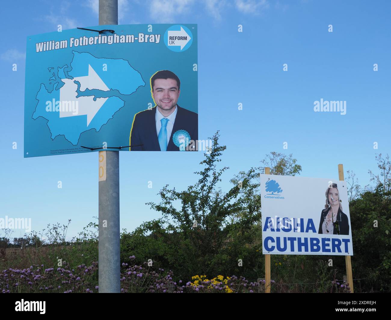 Sheerness, Kent, UK. 24th June, 2024. General election placards seen ...
