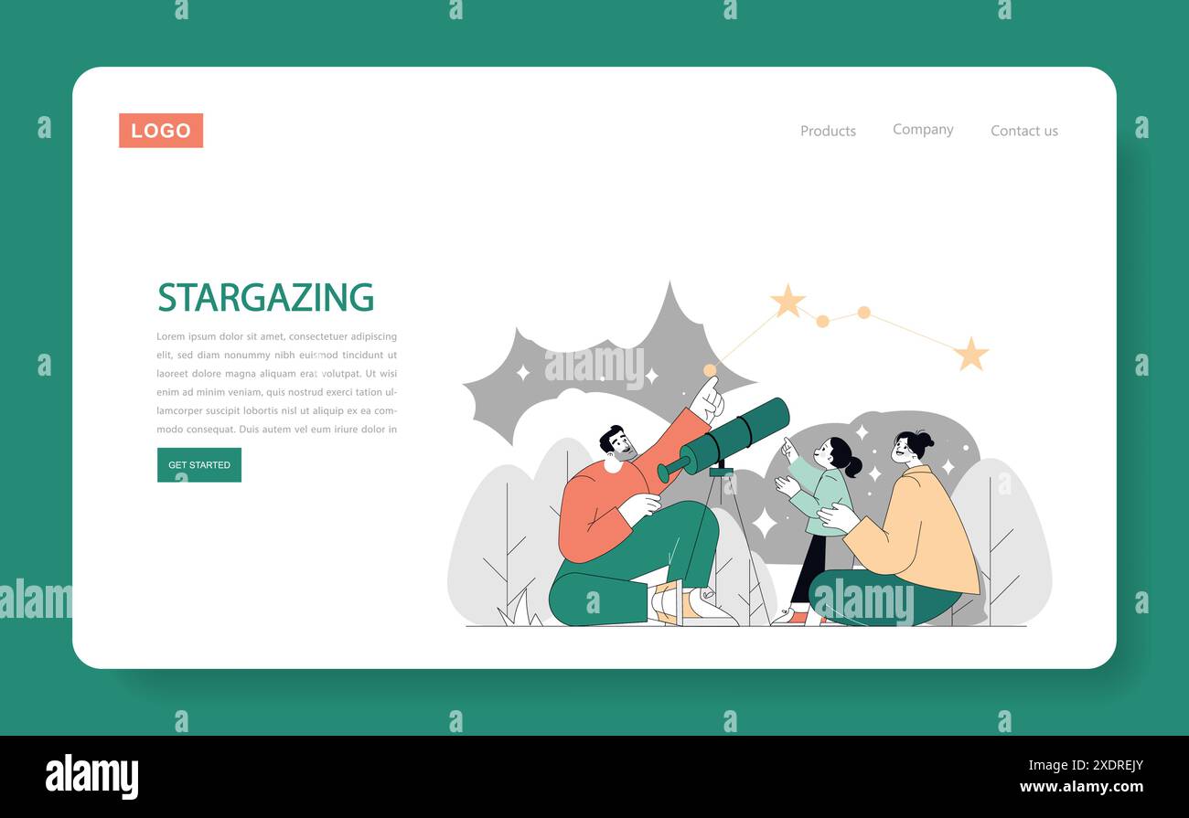 Stargazing concept. Friends enjoy a night of astronomy with a telescope ...