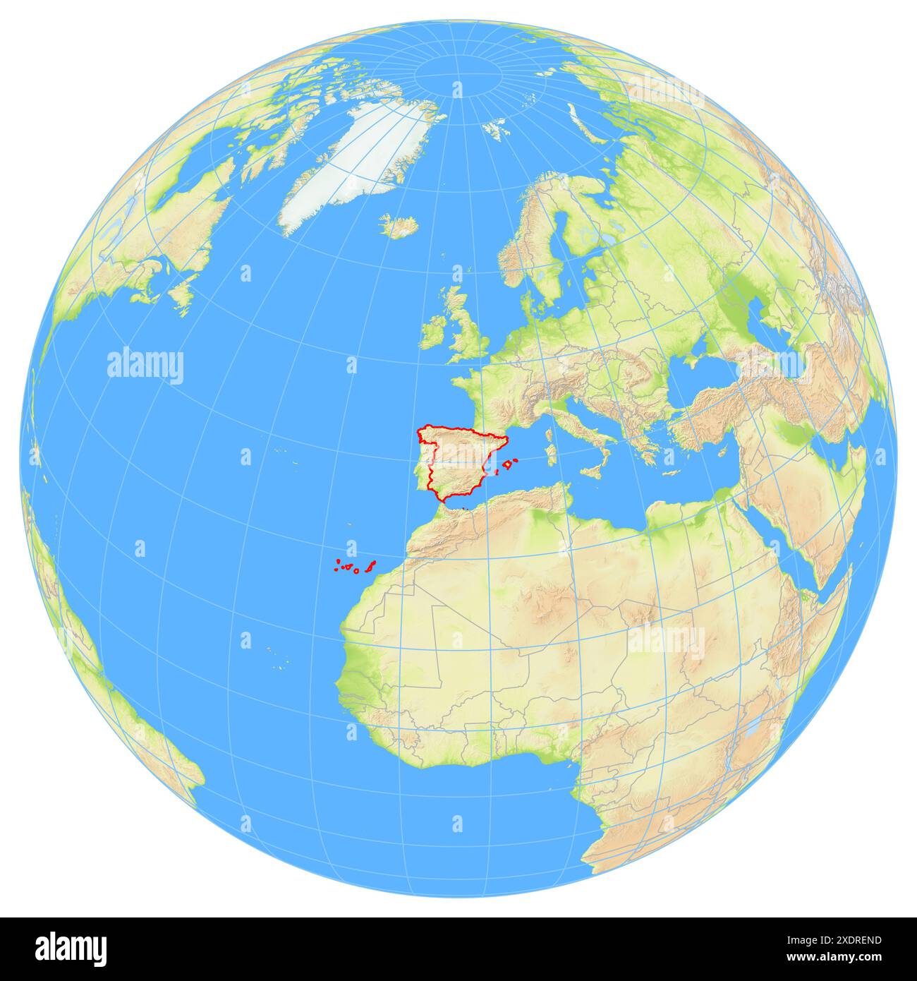 Relief map spain hi-res stock photography and images - Alamy