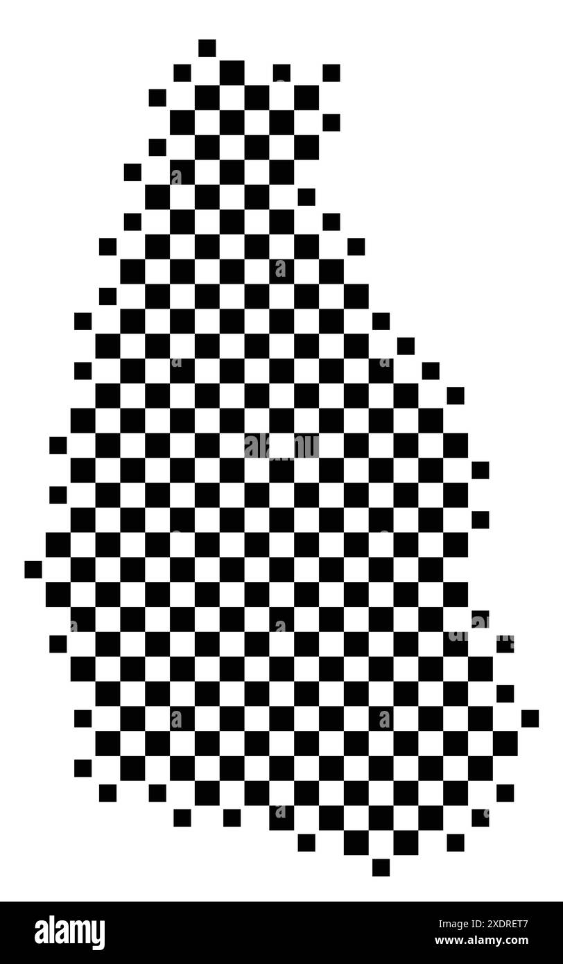 Montserrat vector outline map Black and White Stock Photos & Images - Alamy