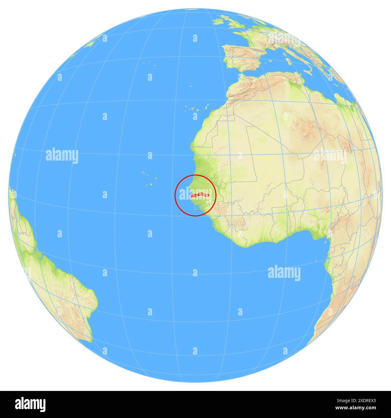 Country gambia satellite view hi-res stock photography and images - Alamy