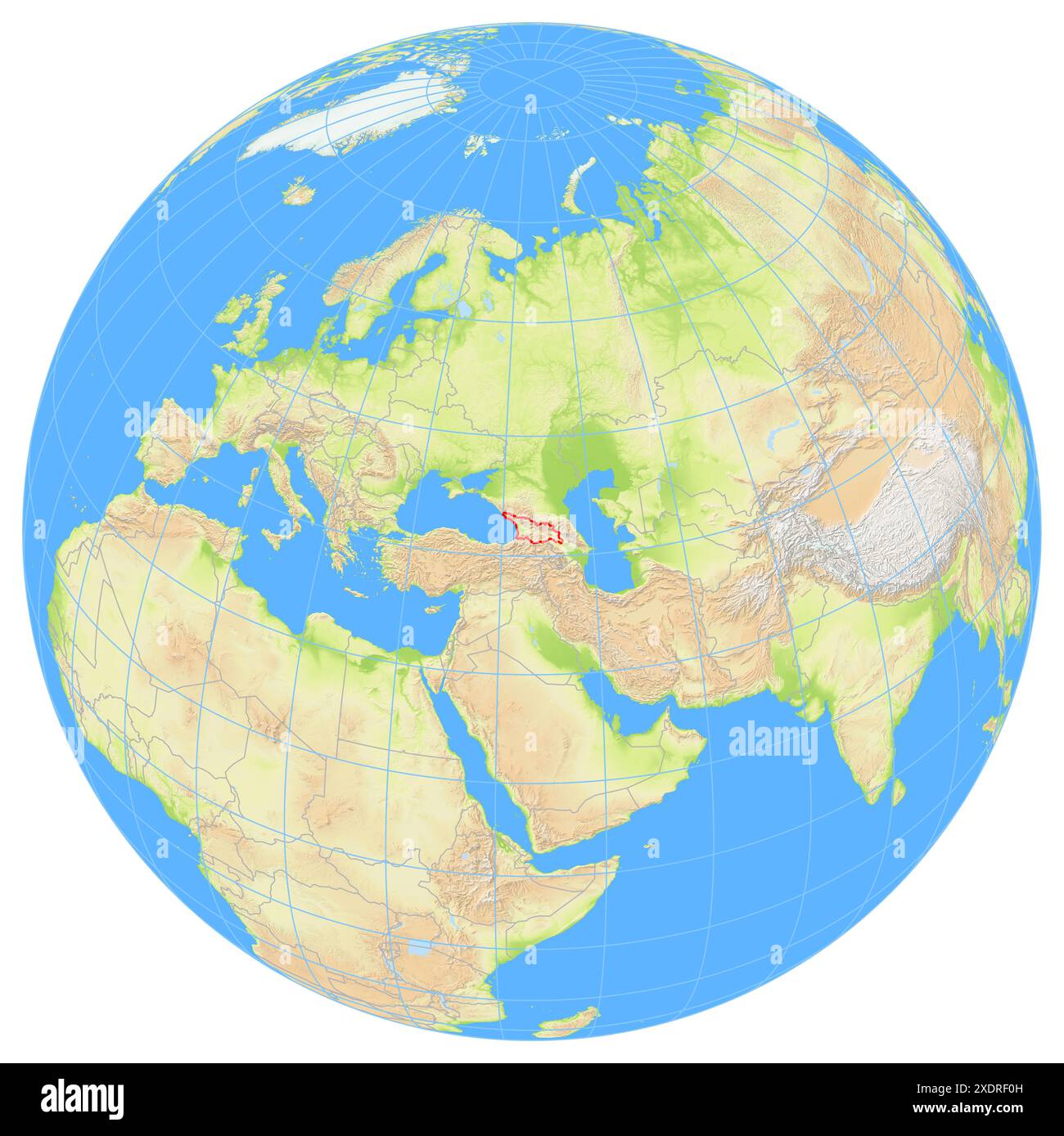 Georgia relief map hi-res stock photography and images - Alamy