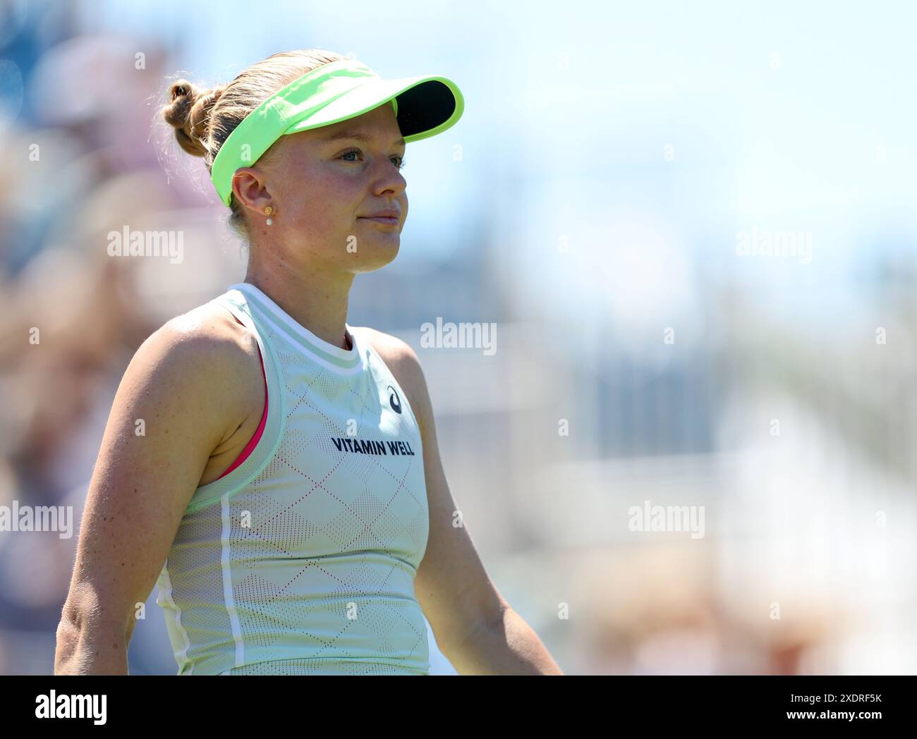 Harriet Dart during her game against Marie Bouzkova (not pictured) on ...