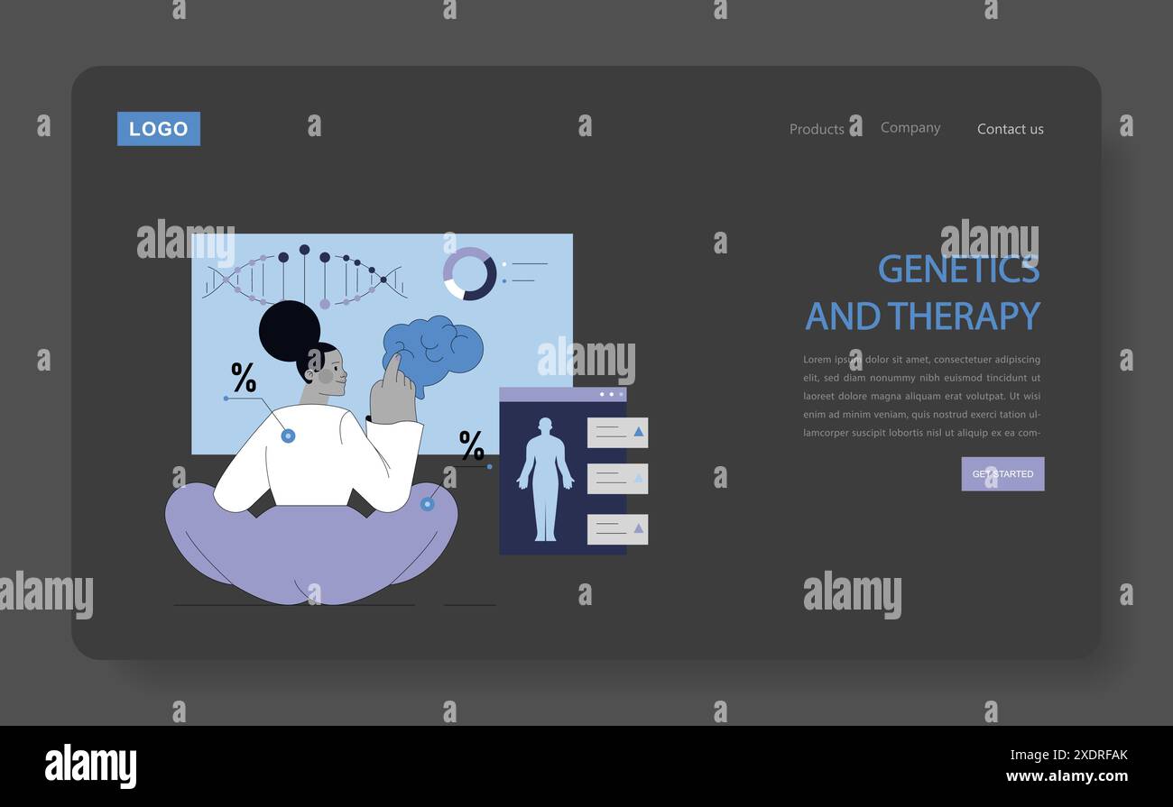 Integrative Psychotherapy concept. Therapist using genetics and therapy ...