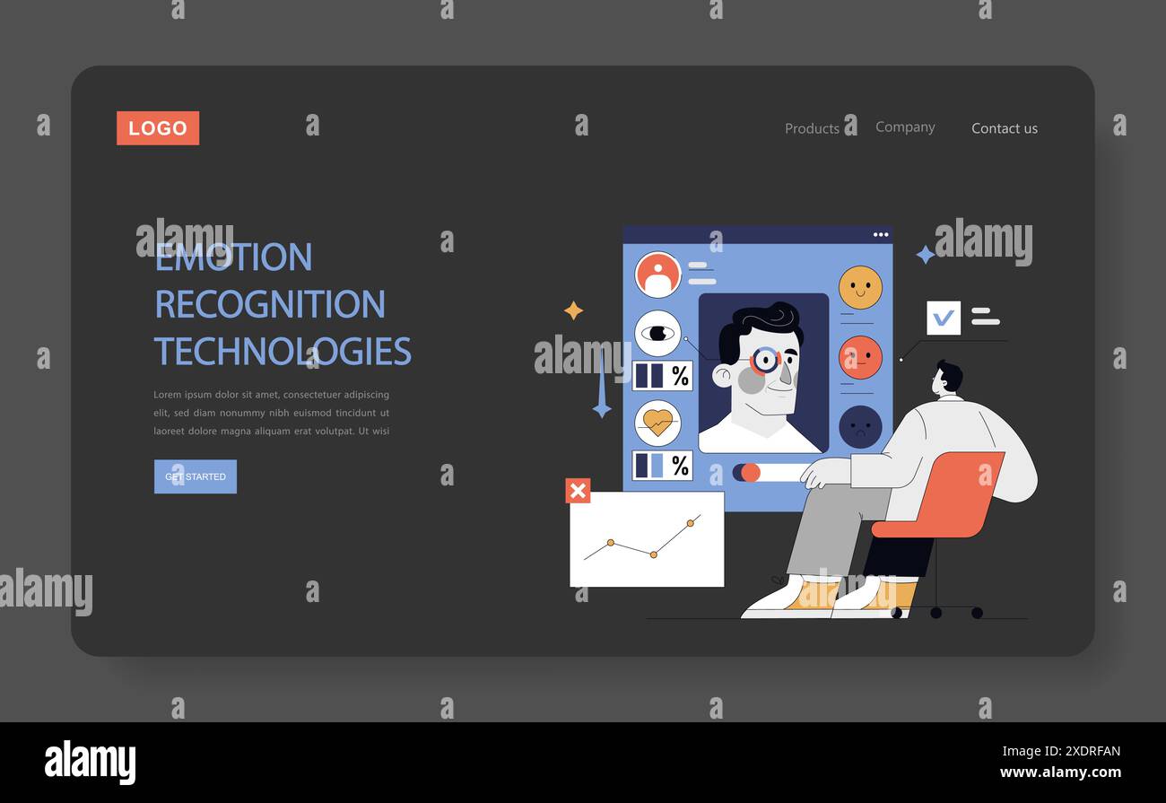 AI in Psychology concept. A professional using technology to analyze human emotions. Digital ...