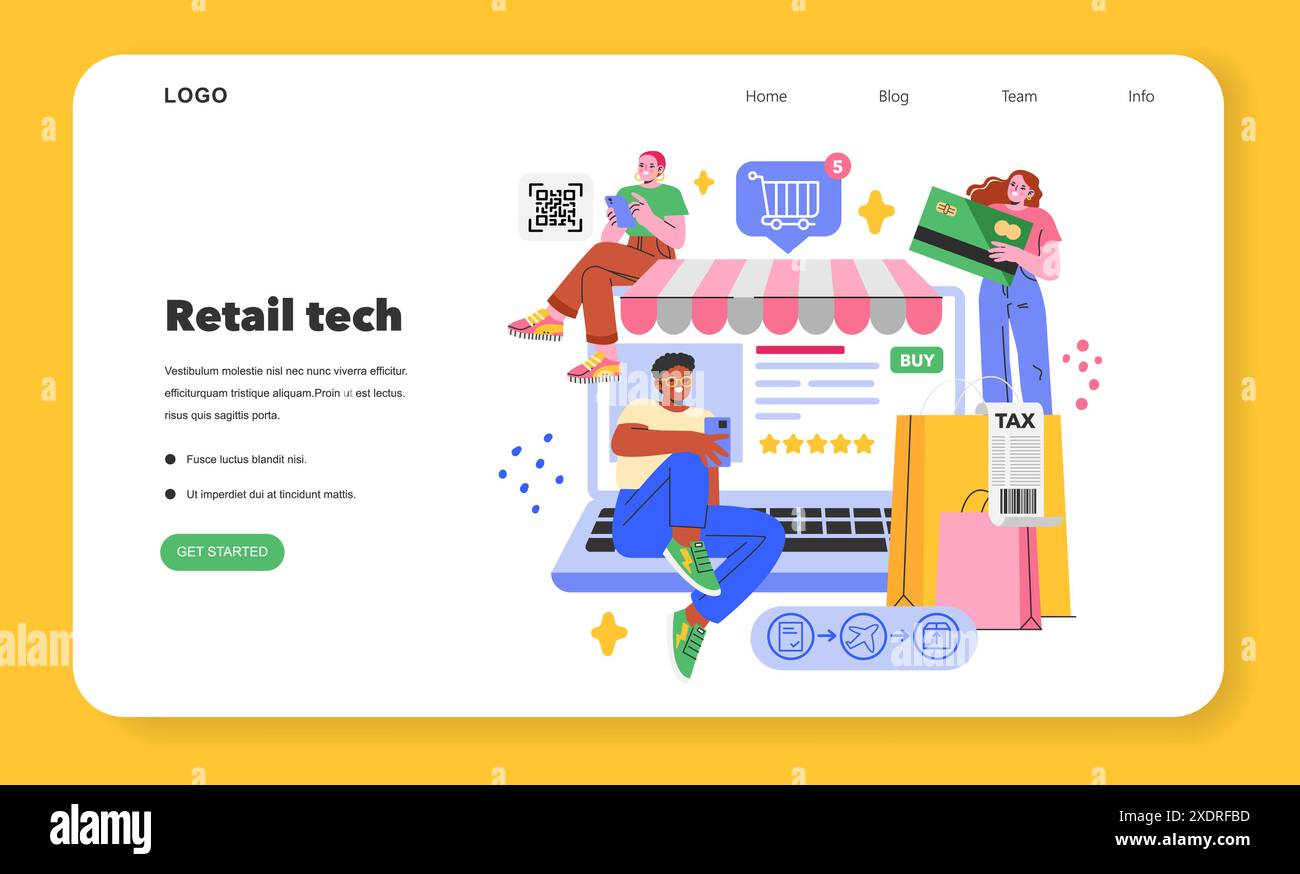 Retail technology concept. Online shopping experience with QR code ...