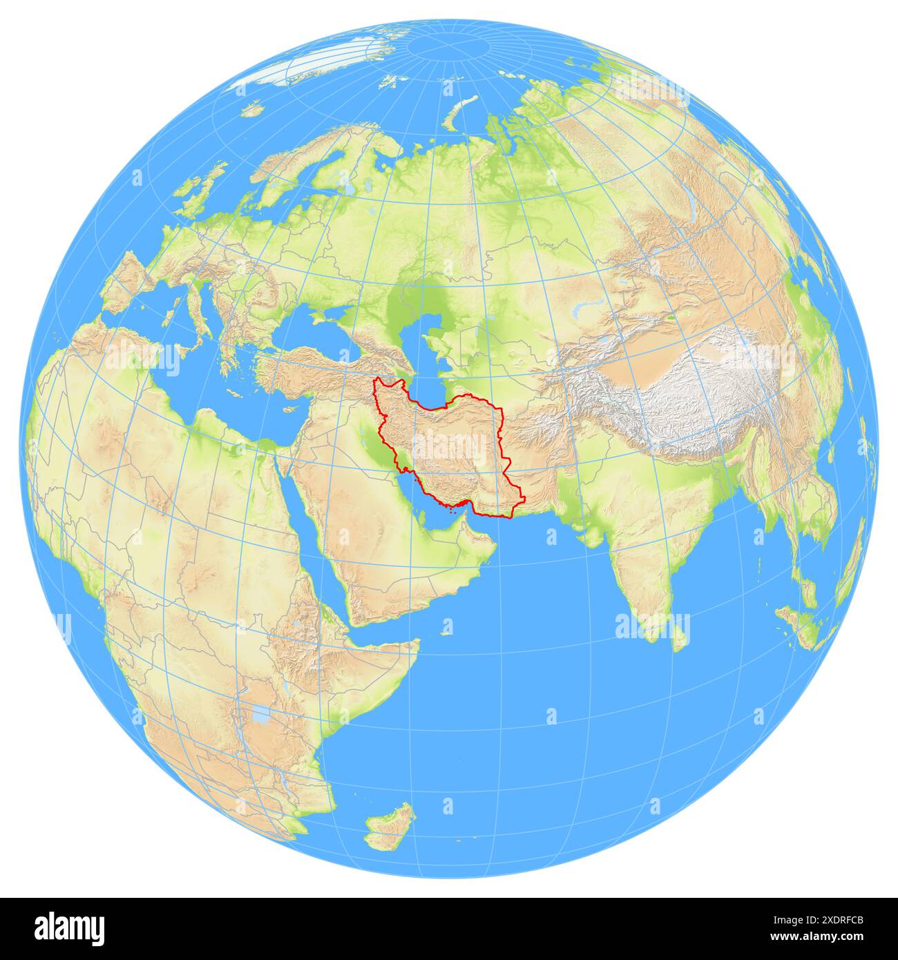 Map of iran satellite hi-res stock photography and images - Alamy