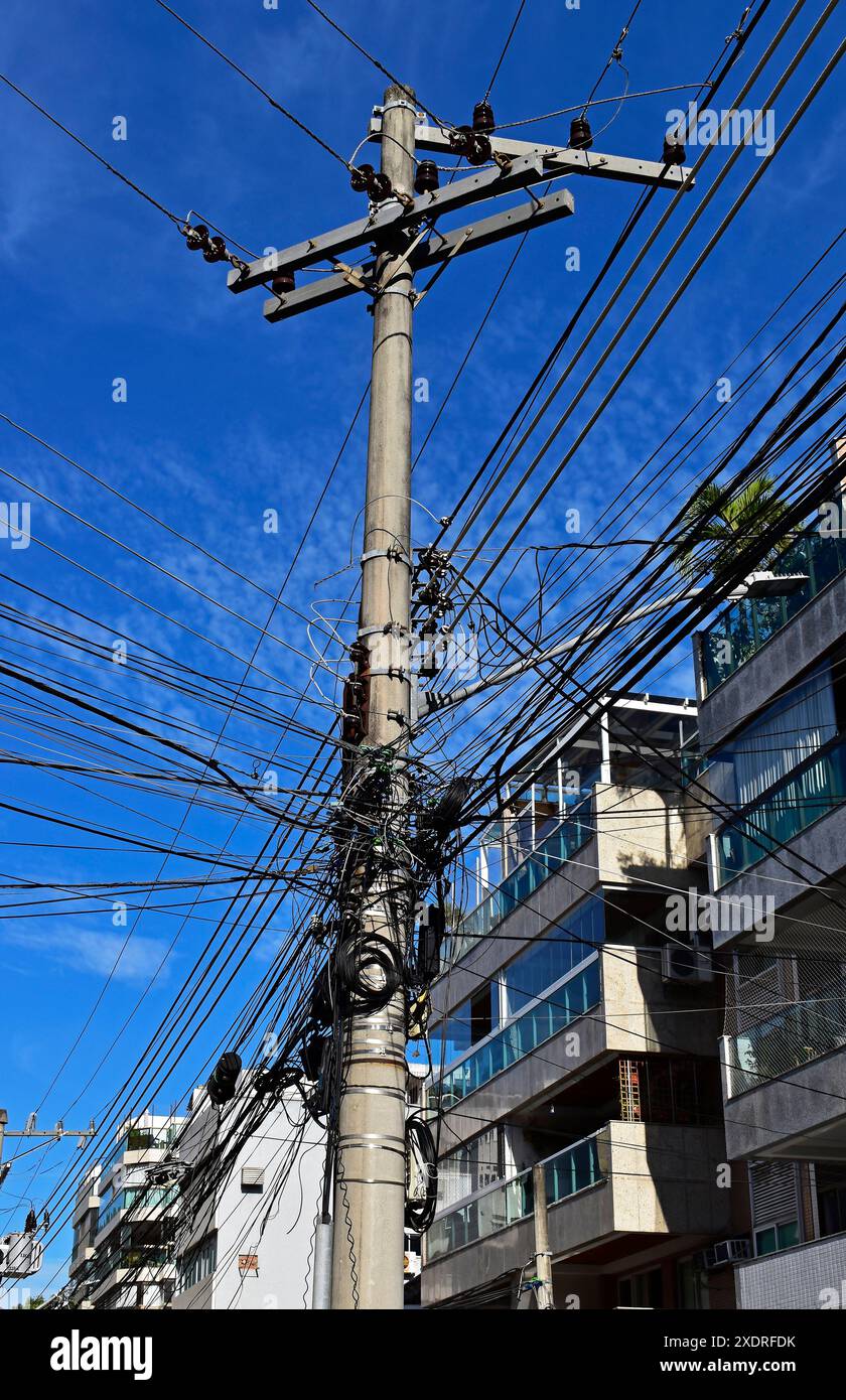 Concrete electric pole for transmission of wired electricity Stock ...