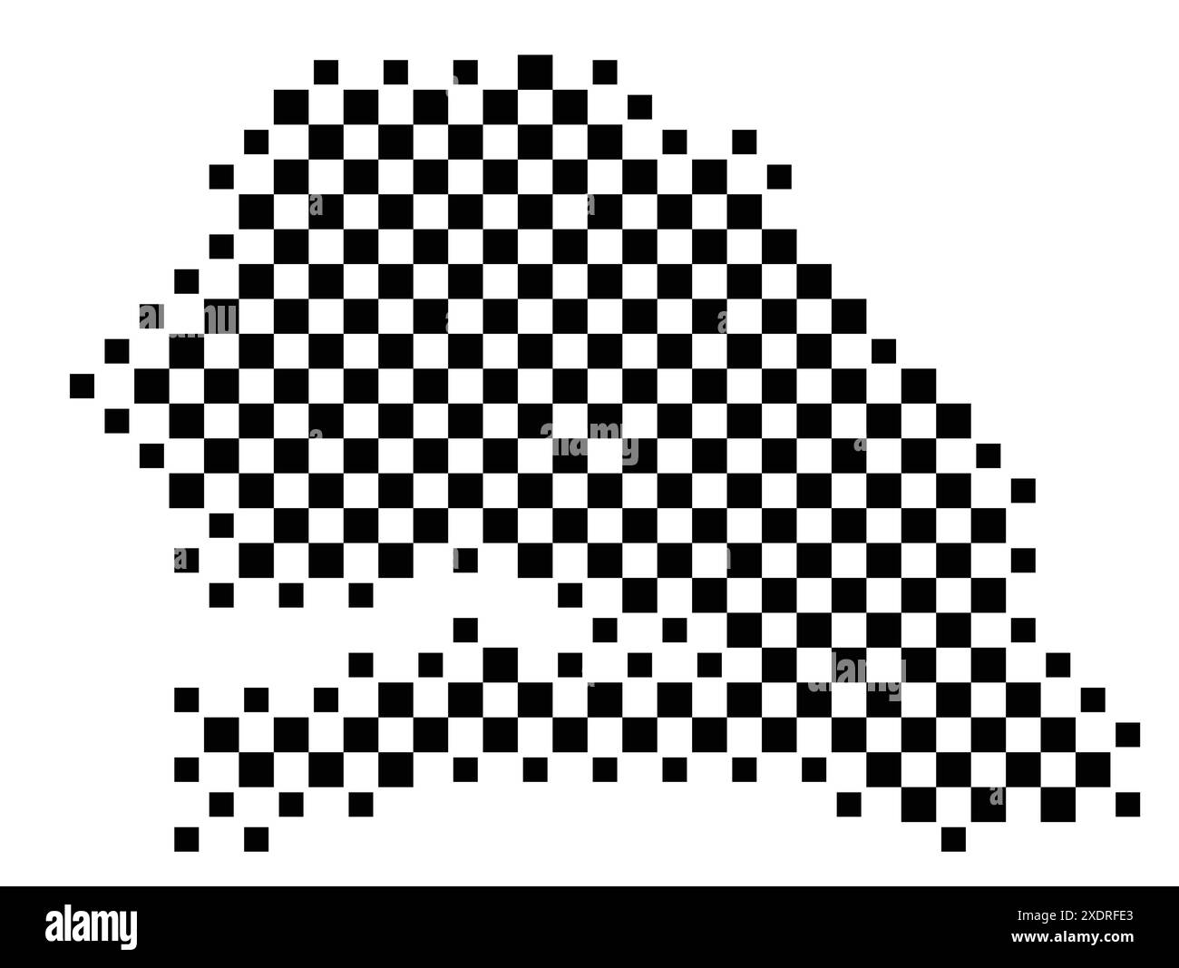 Abstract map of Senegal showing the country with a pattern of black and ...