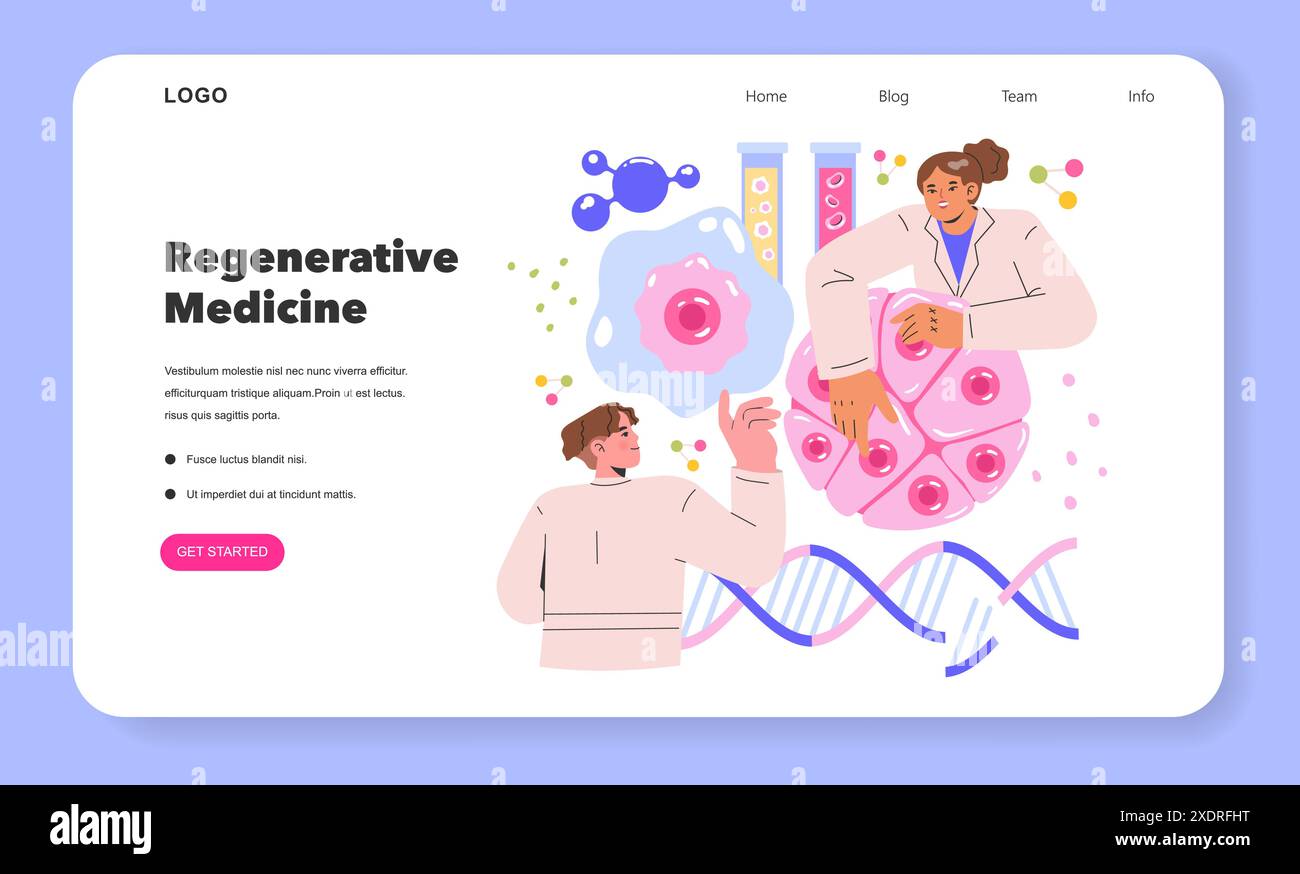 Future Medicine concept. Scientists explore cell regeneration, with ...