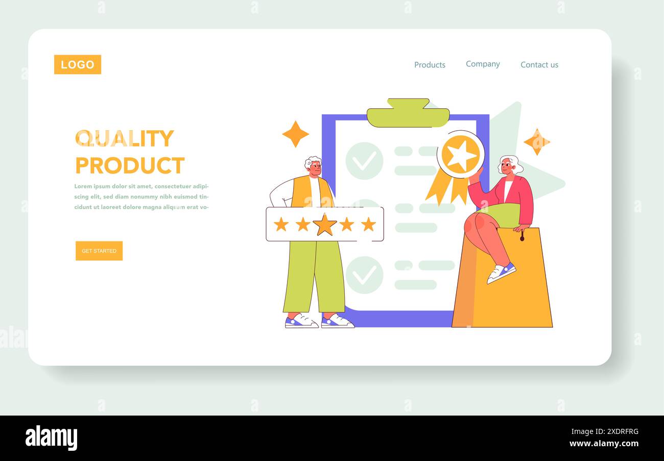 Brand Trust concept. Illustration showing a web page with two ...