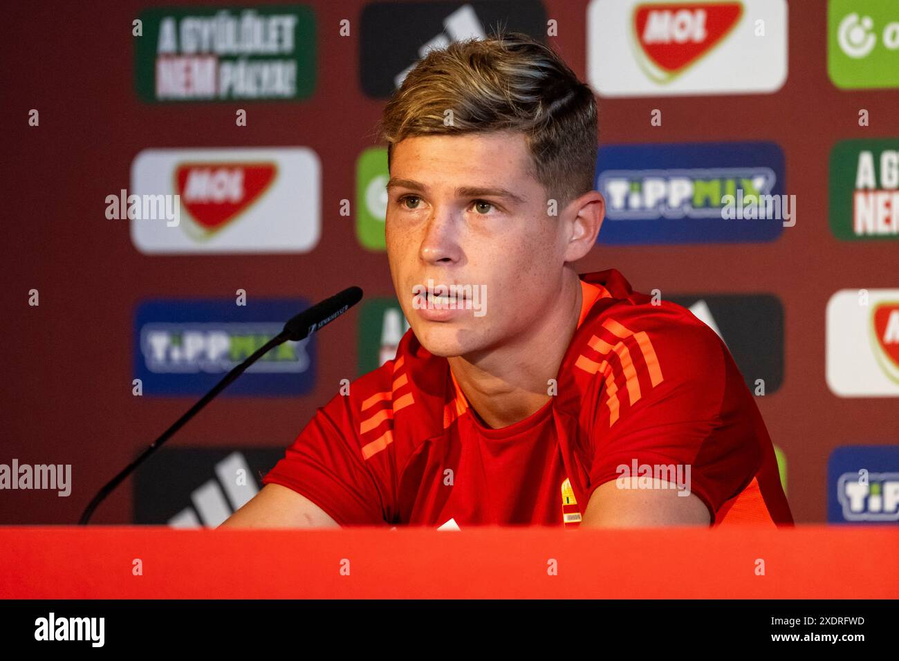 Kevin Csoboth (23, Ungarn) GER, Pressekonferenz Ungarische ...