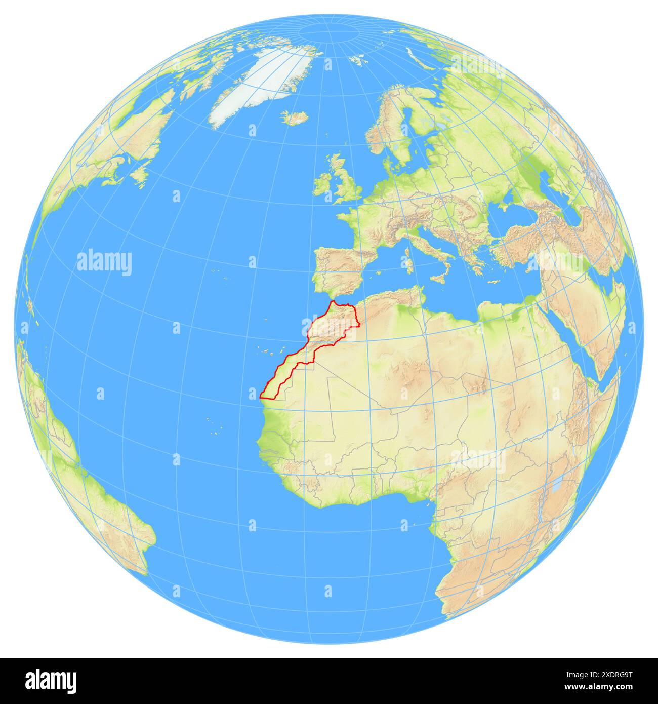 morocco map of earth
