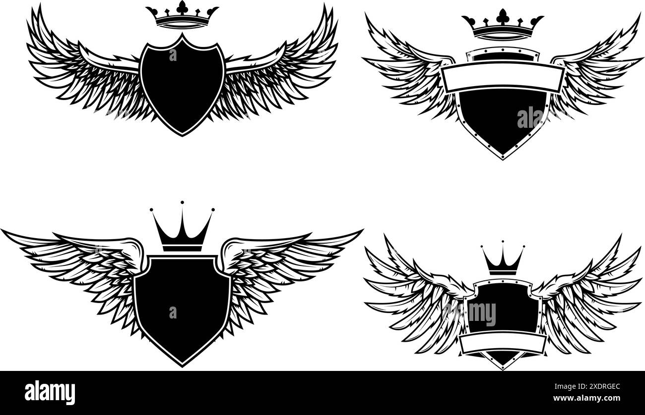 Victorian coat of arms Black and White Stock Photos & Images - Alamy