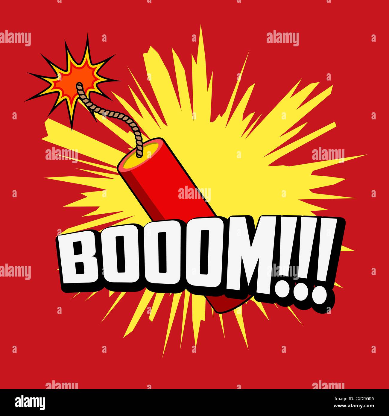Comic book explosion. Dynamite. Boooom!!! phrase on pop art style ...