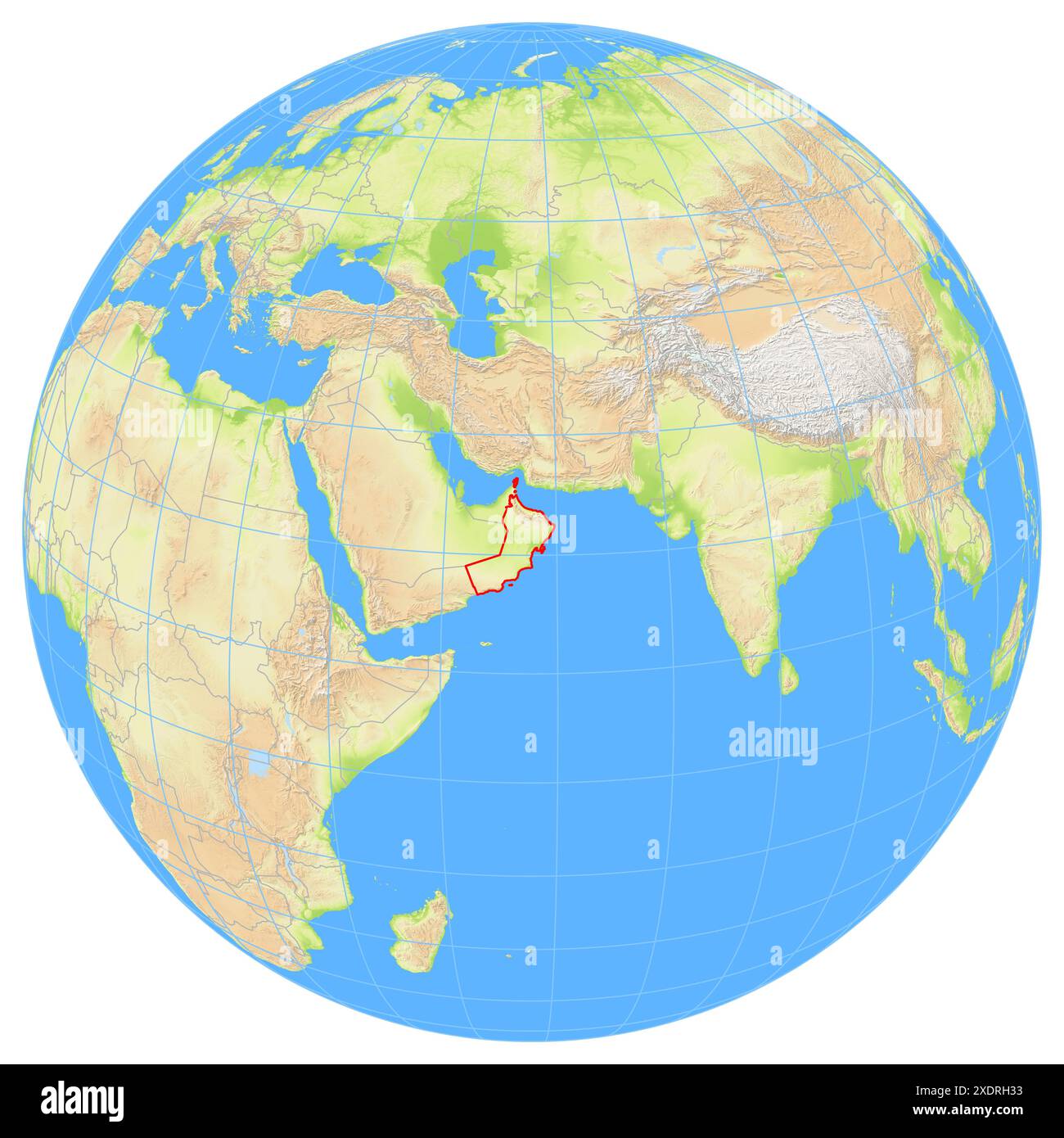Oman relief map hi-res stock photography and images - Alamy