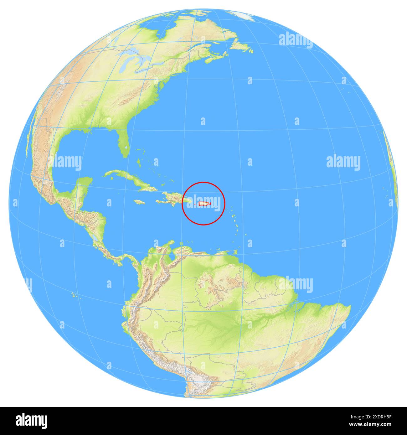 Puerto rico relief map hi-res stock photography and images - Alamy