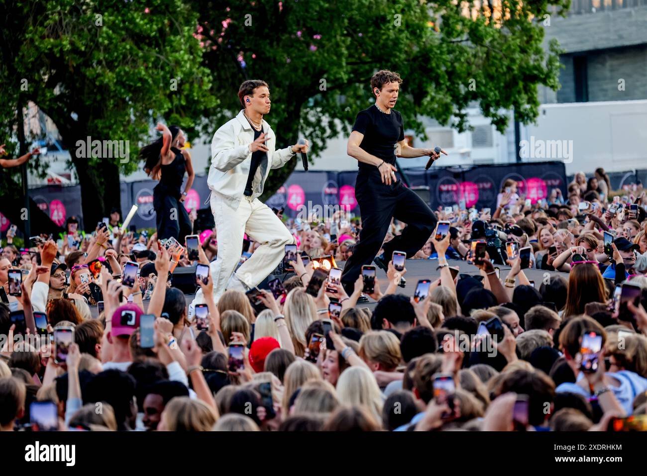 Oslo 20240621. Marcus & Martinus perform on the VG-lista at ...