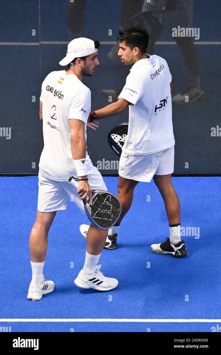 Federico Chingotto and Alejandro Galan during the Final of the BNL ...