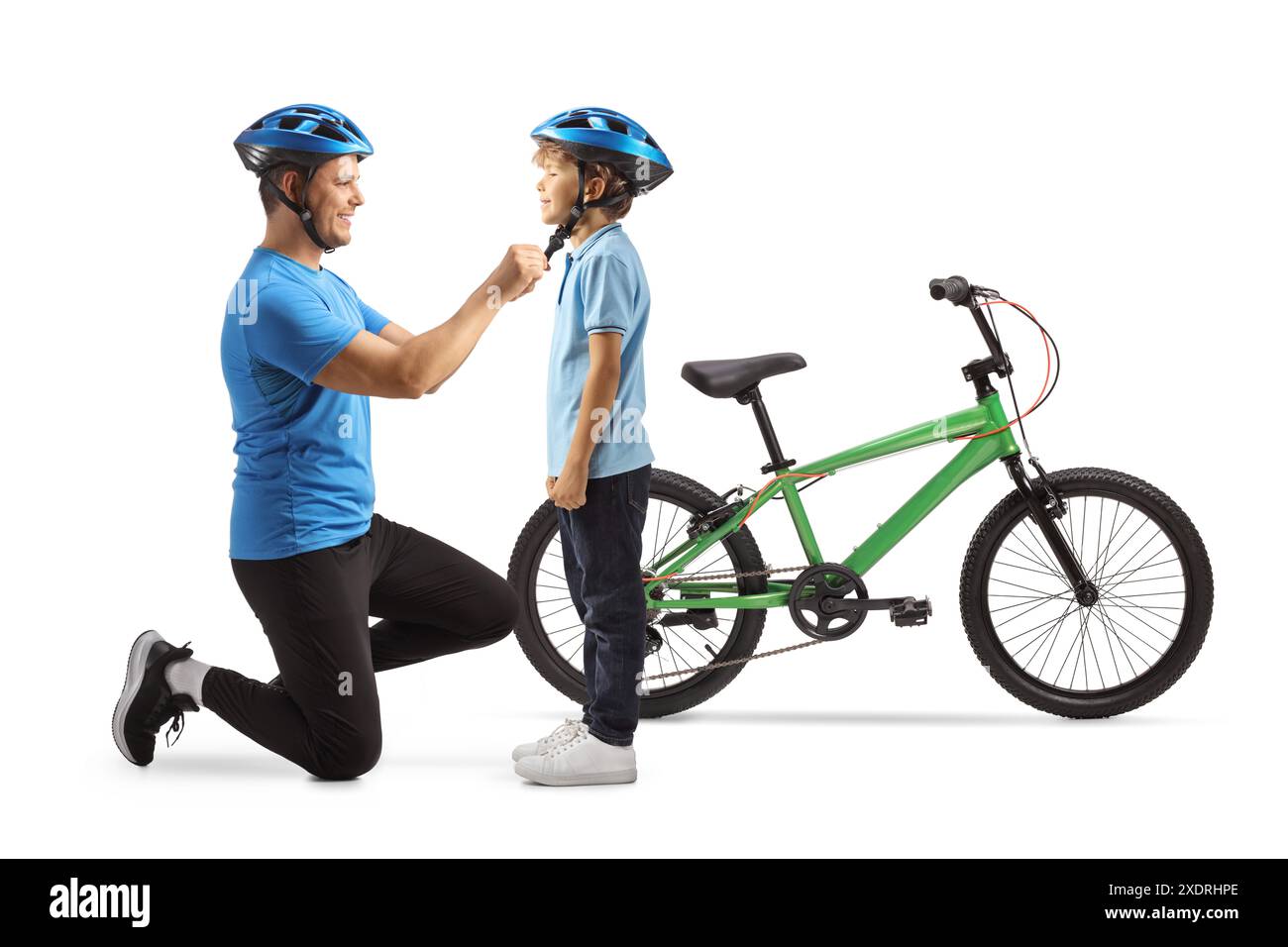 Boy putting on his helmet hi-res stock photography and images - Alamy